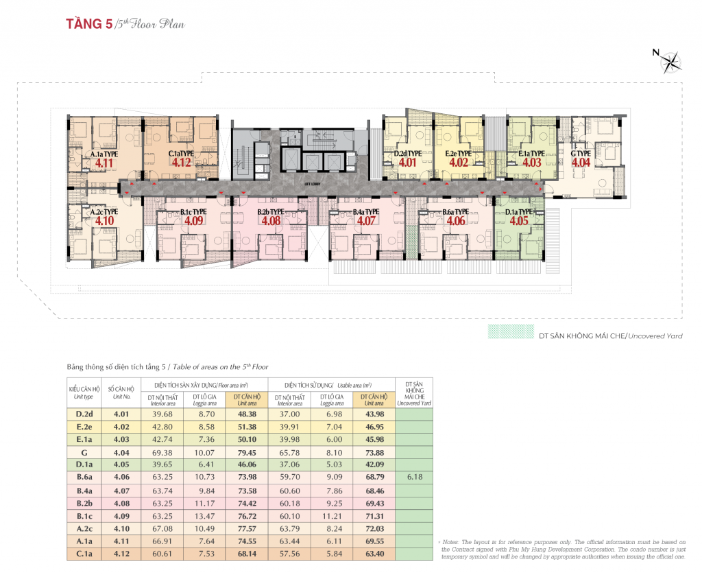 5th floor plan - Phu My Hung The Aurora